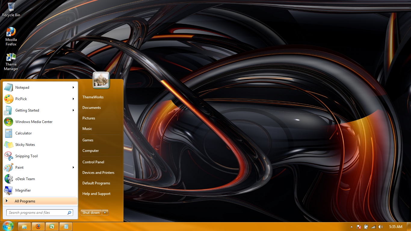 abstract-3D-orange Windows 7 theme by windowsthemes on DeviantArt