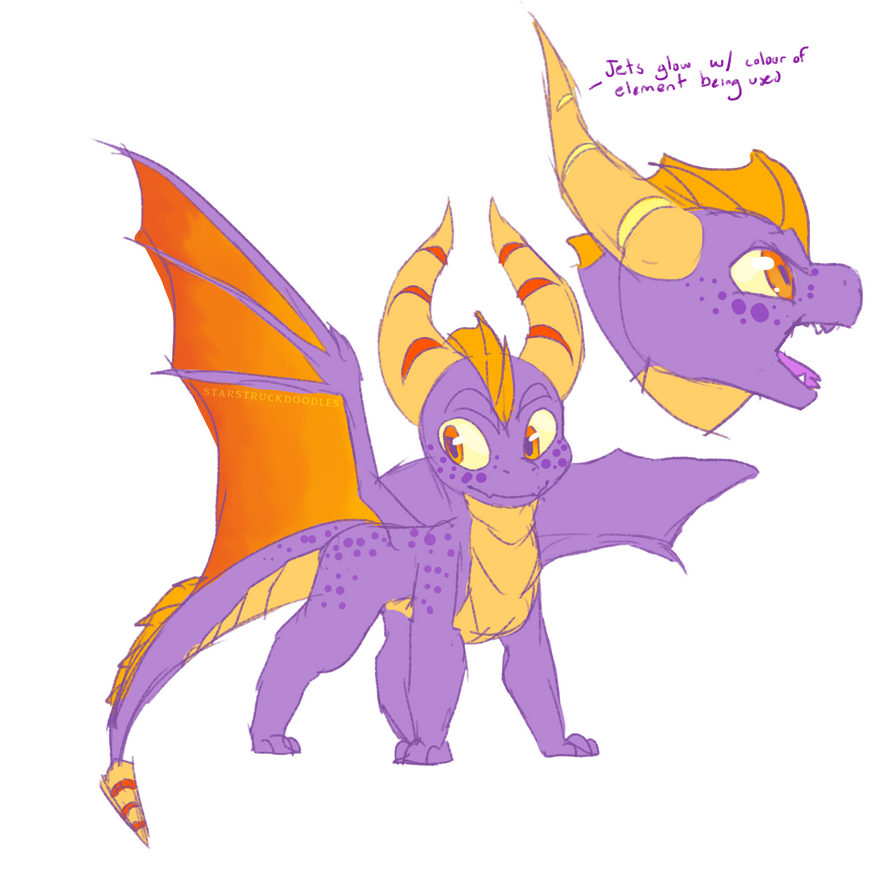 skylanders spyro redesign by daydream-doodle on DeviantArt