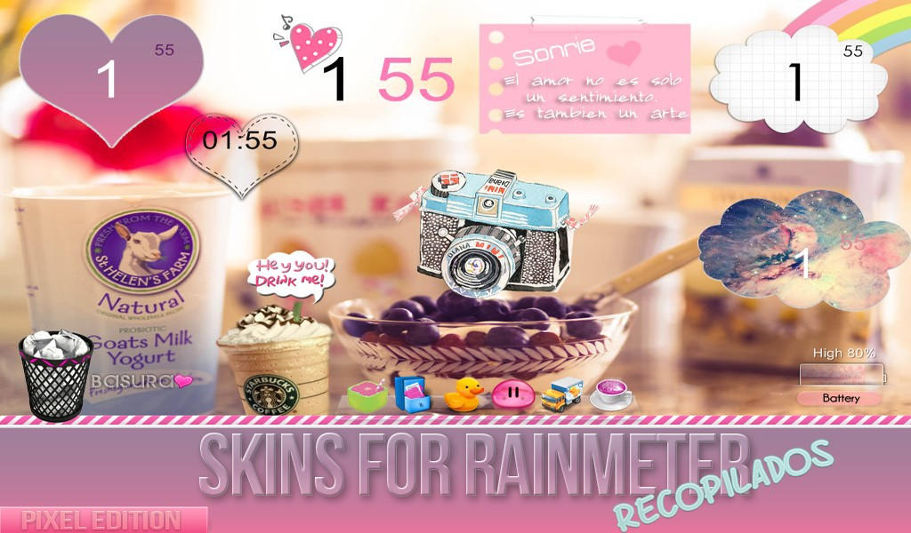 Pack skins for rainmeter by PixelEdition on DeviantArt