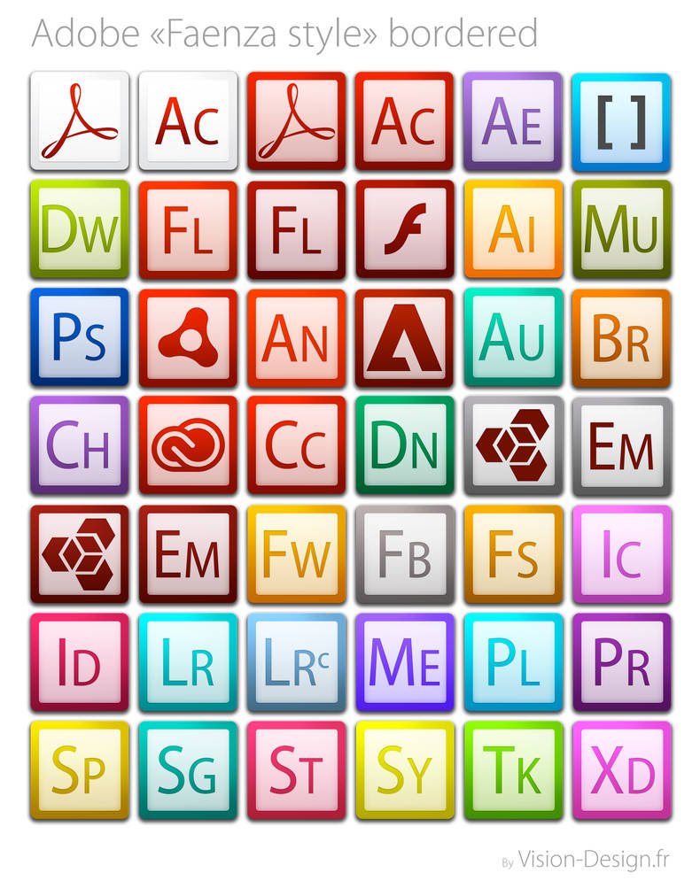 Adobe bordered icons by Vision-Design-fr on DeviantArt