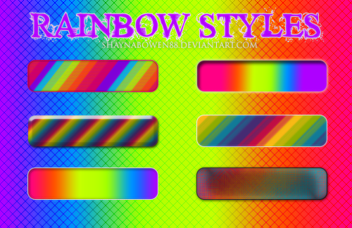 Rainbow Styles by CallMeSaturn on DeviantArt