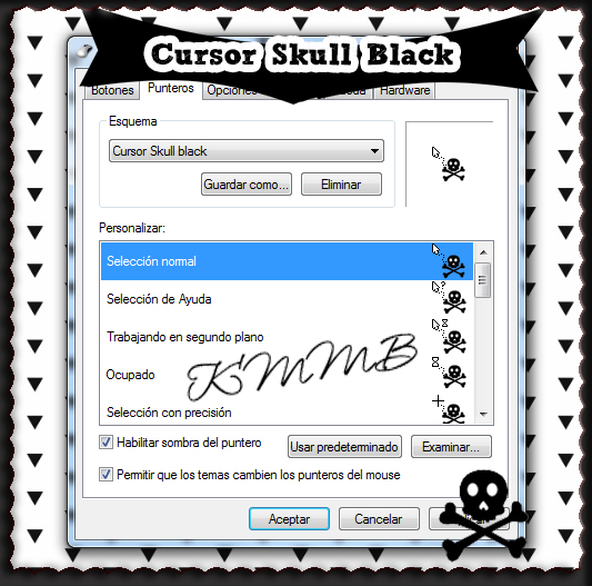 Cursor skull Black -by maritzak by maritzakm on DeviantArt