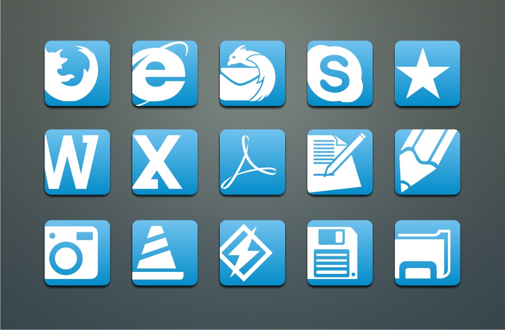 Simple Blue-White icons by TigerCat-hu on DeviantArt
