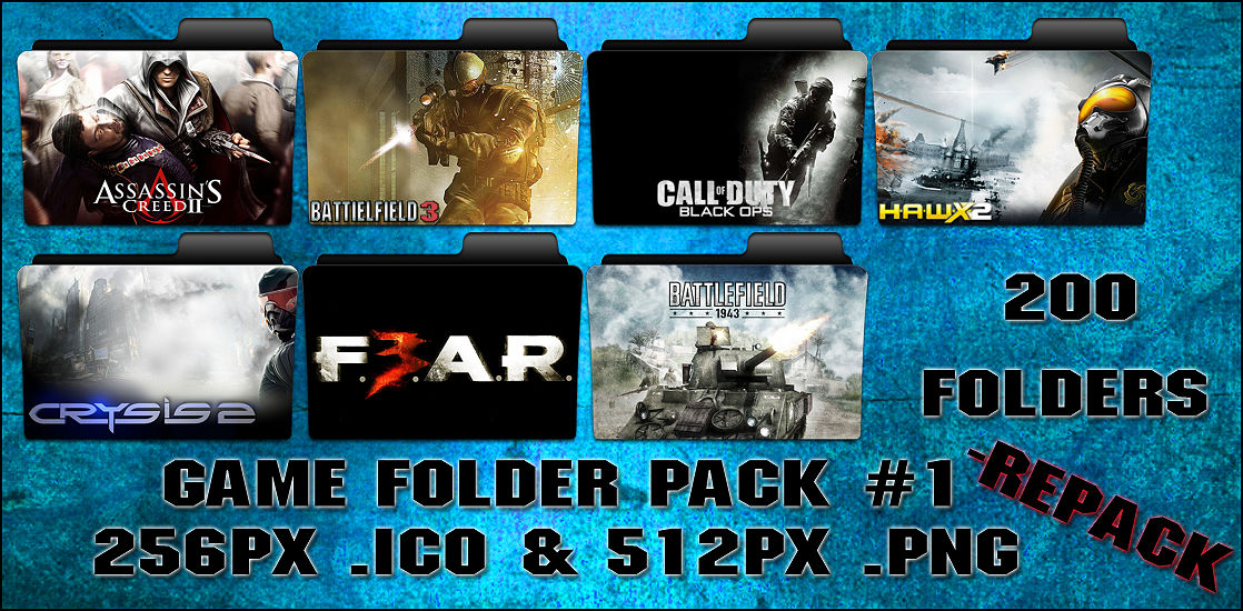 Game Folder Pack 1 200 Folders by floxx001 on DeviantArt