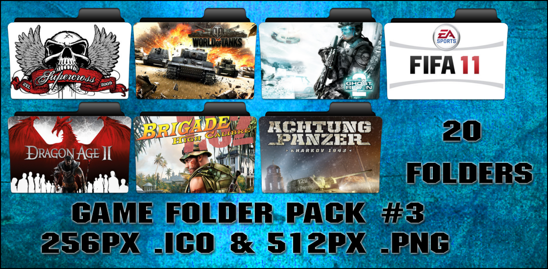 Game Folder Pack 3 20 Folders by floxx001 on DeviantArt