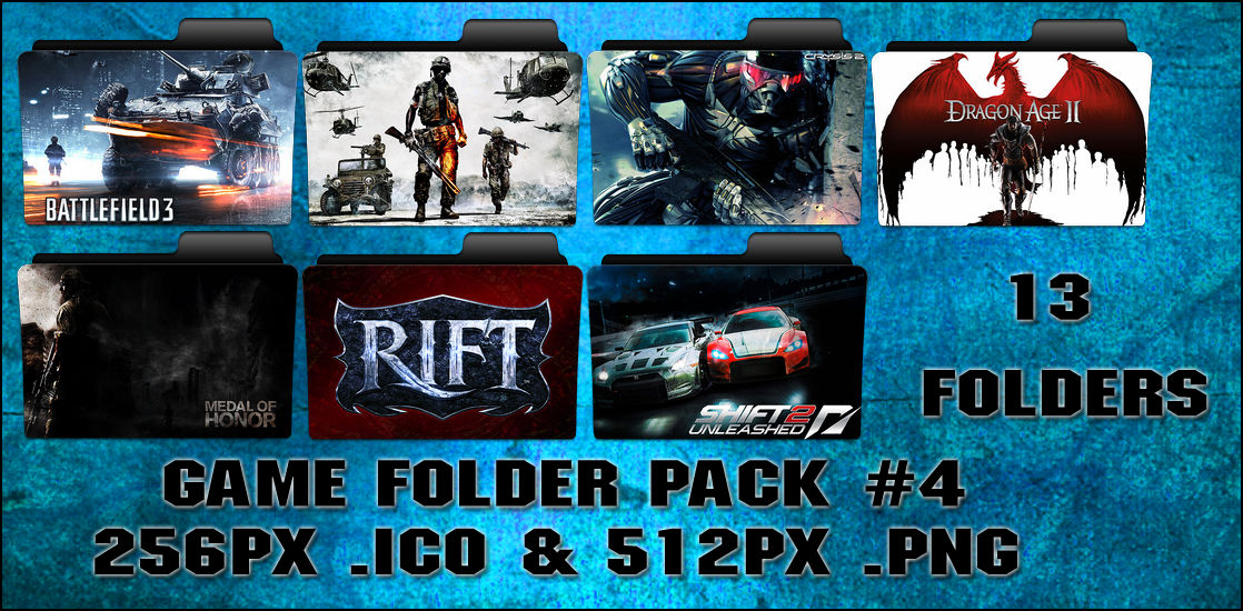 Game Folder Pack 4 13 Folders by floxx001 on DeviantArt