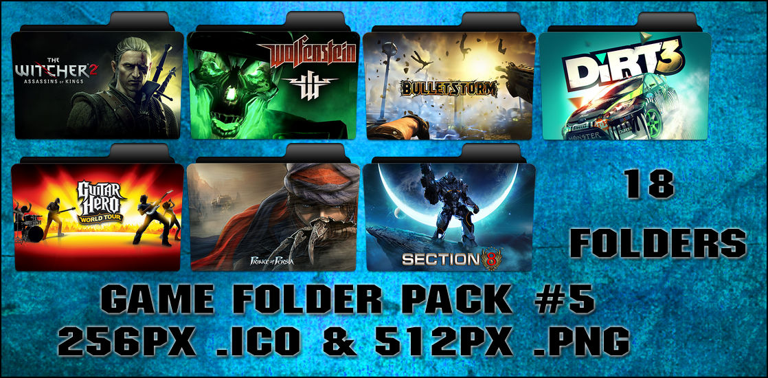 Game Folder Pack 5 18 Folders by floxx001 on DeviantArt