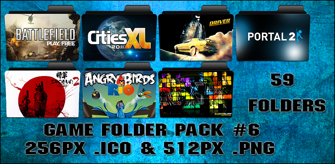 Game Folder Pack 6 59 Folders by floxx001 on DeviantArt