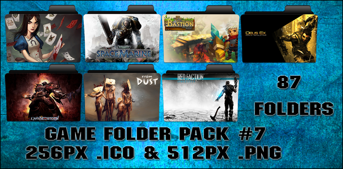 Game Folder Pack 7 87 Folders by floxx001 on DeviantArt