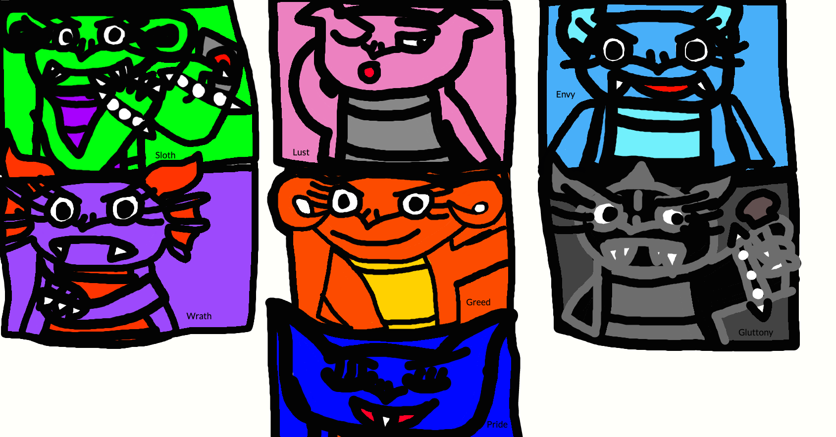 The Seven Deadly Sins by DragonGirlRoar on DeviantArt