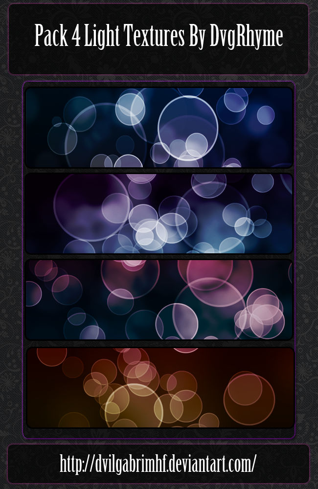 Pack 4 light textures bokeh by Dvg by Dvilgabrimhf on DeviantArt