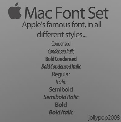 Mac Font Set by jollypop2008 on DeviantArt