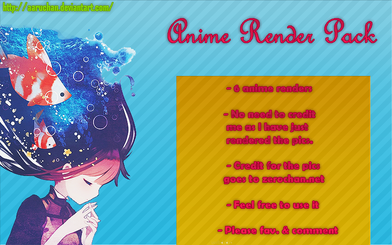 Anime render pack (girls special) by Aaruchan on DeviantArt