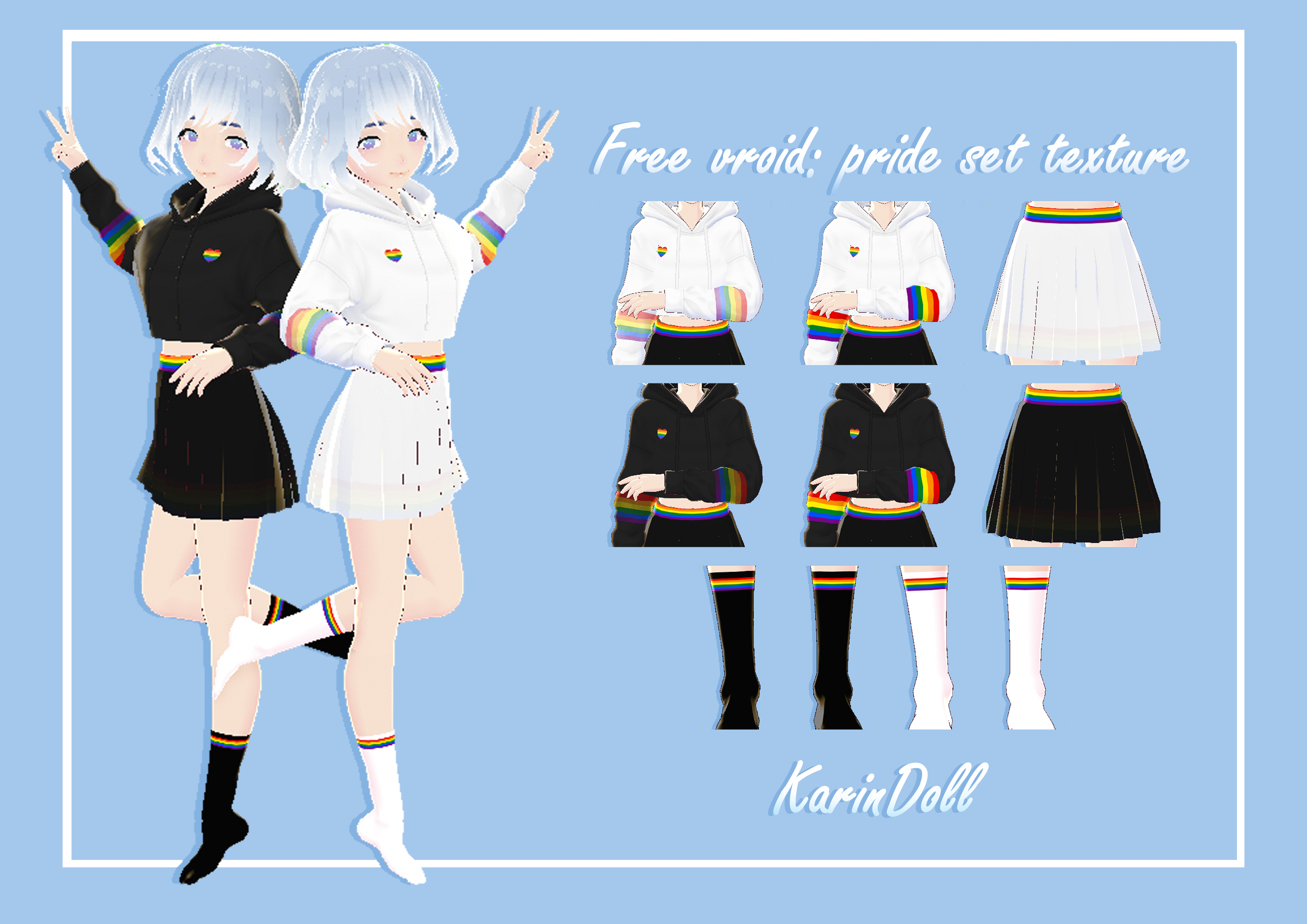 Free vroid pride set texture by karindolli on DeviantArt