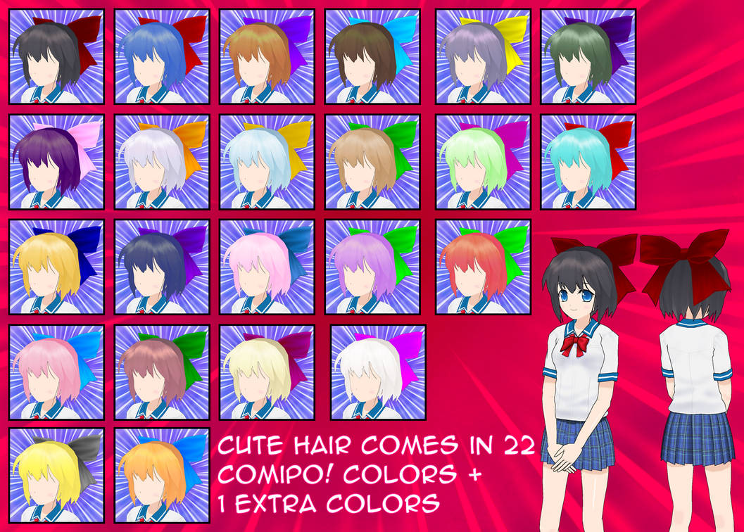Cute hairs for ComiPo by Nanohanan on DeviantArt