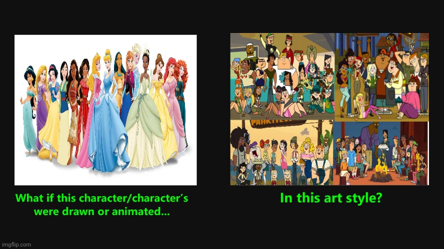 Disney Princess were drawn in Total Drama Style by Littleprincesscutie ...