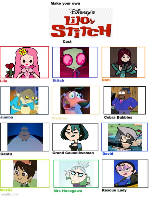 Shimmer and Zim (Lilo and Stitch) Cast Meme by Littleprincesscutie on DeviantArt