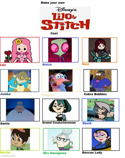 Shimmer and Zim (Lilo and Stitch) Cast Meme by Littleprincesscutie on ...