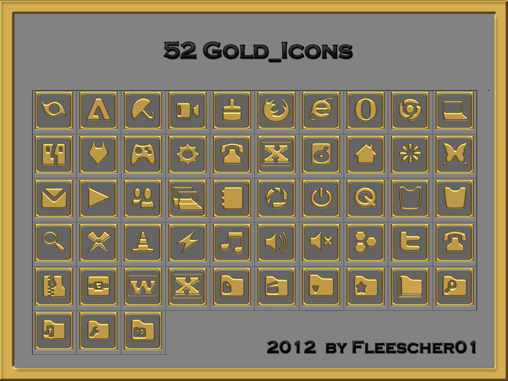 Gold_Icons + PNG by Fleescher01 on DeviantArt