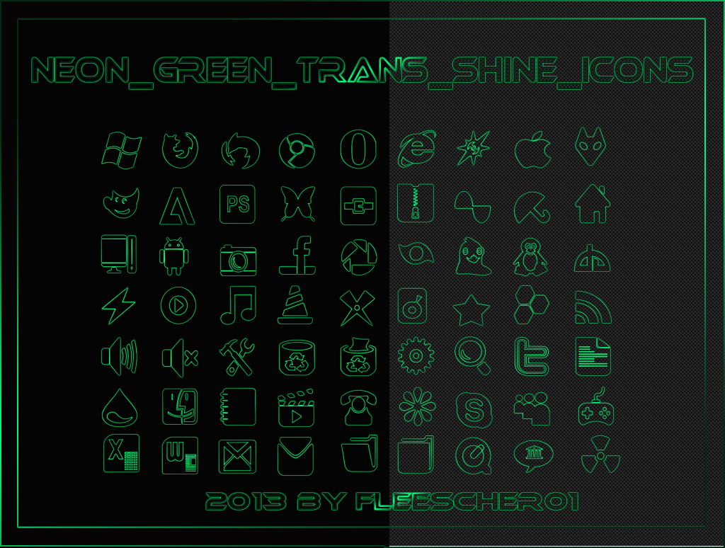 Neon Green Trans Shine Icons by Fleescher01 on DeviantArt