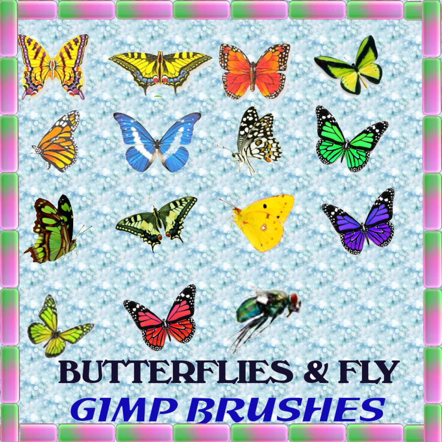 14 BUTTERFLY GIMP BRUSHES by Aim4Beauty on DeviantArt
