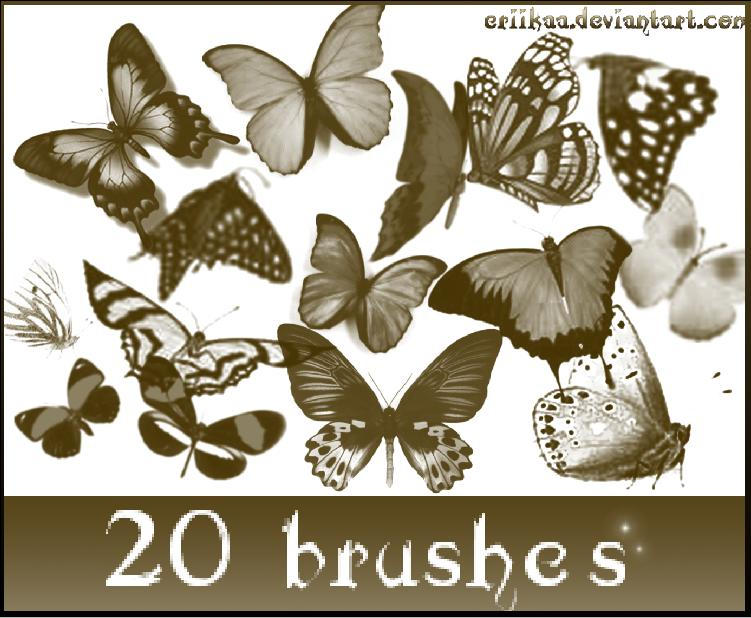 Butterfly Brushes by eriikaa on DeviantArt