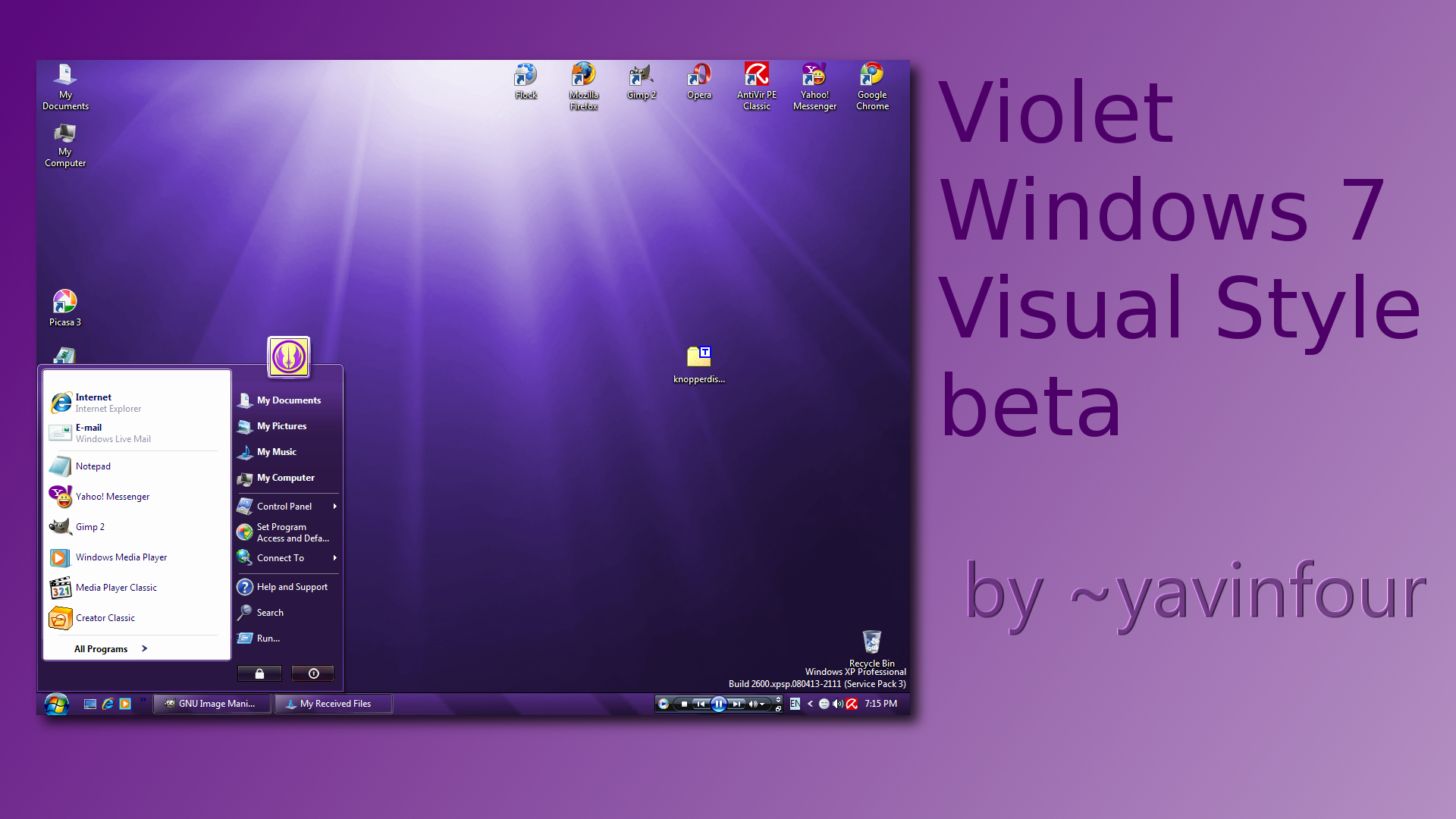 Violet Windows 7 VS 4 XP -beta by yavinfour on DeviantArt