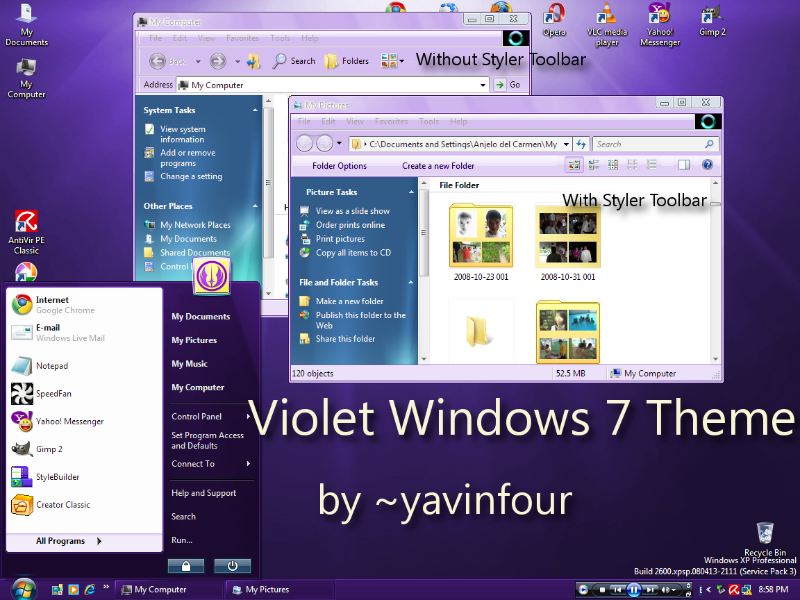 Violet Windows 7 Theme 1.0 by yavinfour on DeviantArt