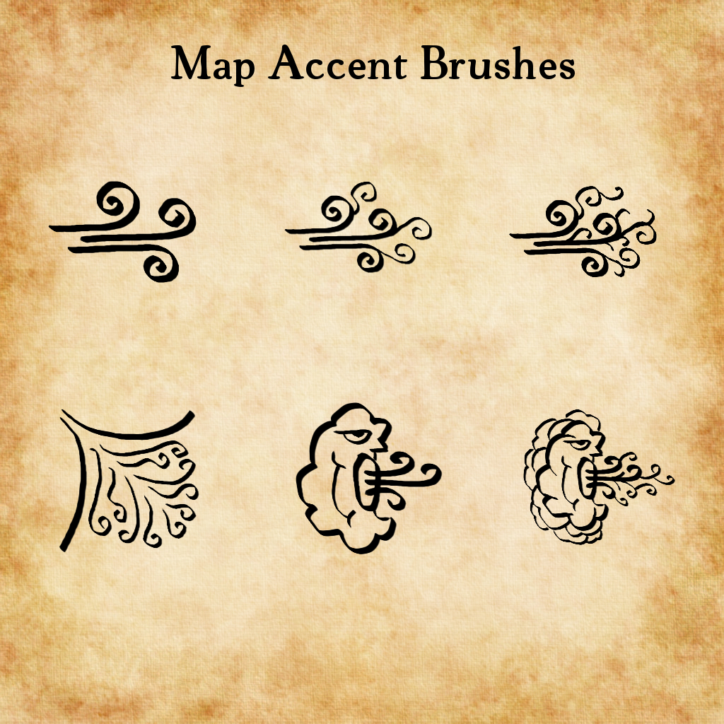 Map Accent Brushes Image Files (png) by ALifeInColours on DeviantArt