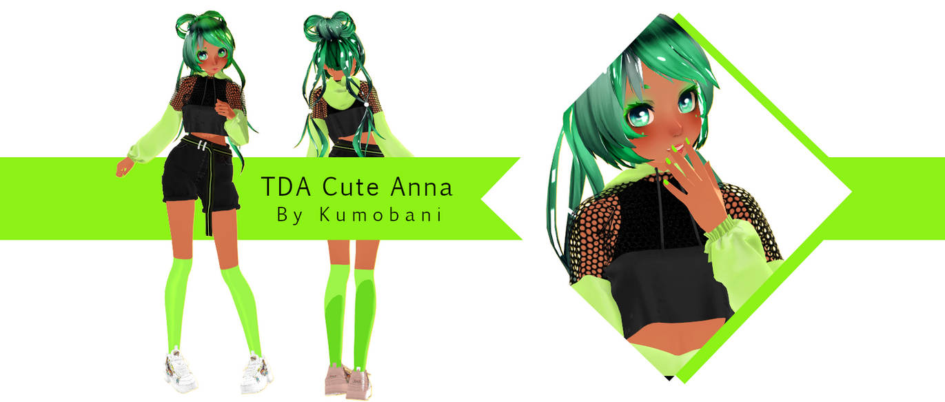 MMD Tda cute anna model by kumobani by KumoBani on DeviantArt