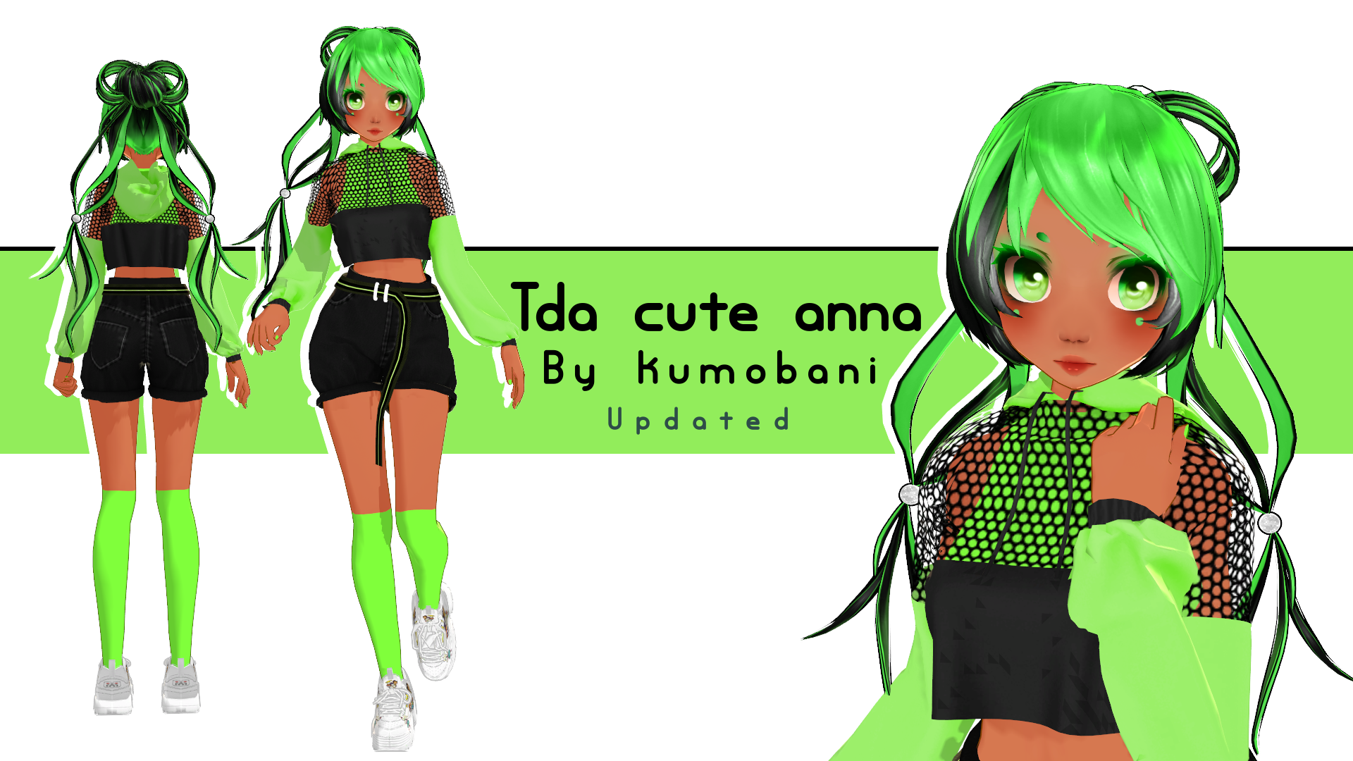 MMD Tda cute anna model Updated by kumobani by KumoBani on DeviantArt