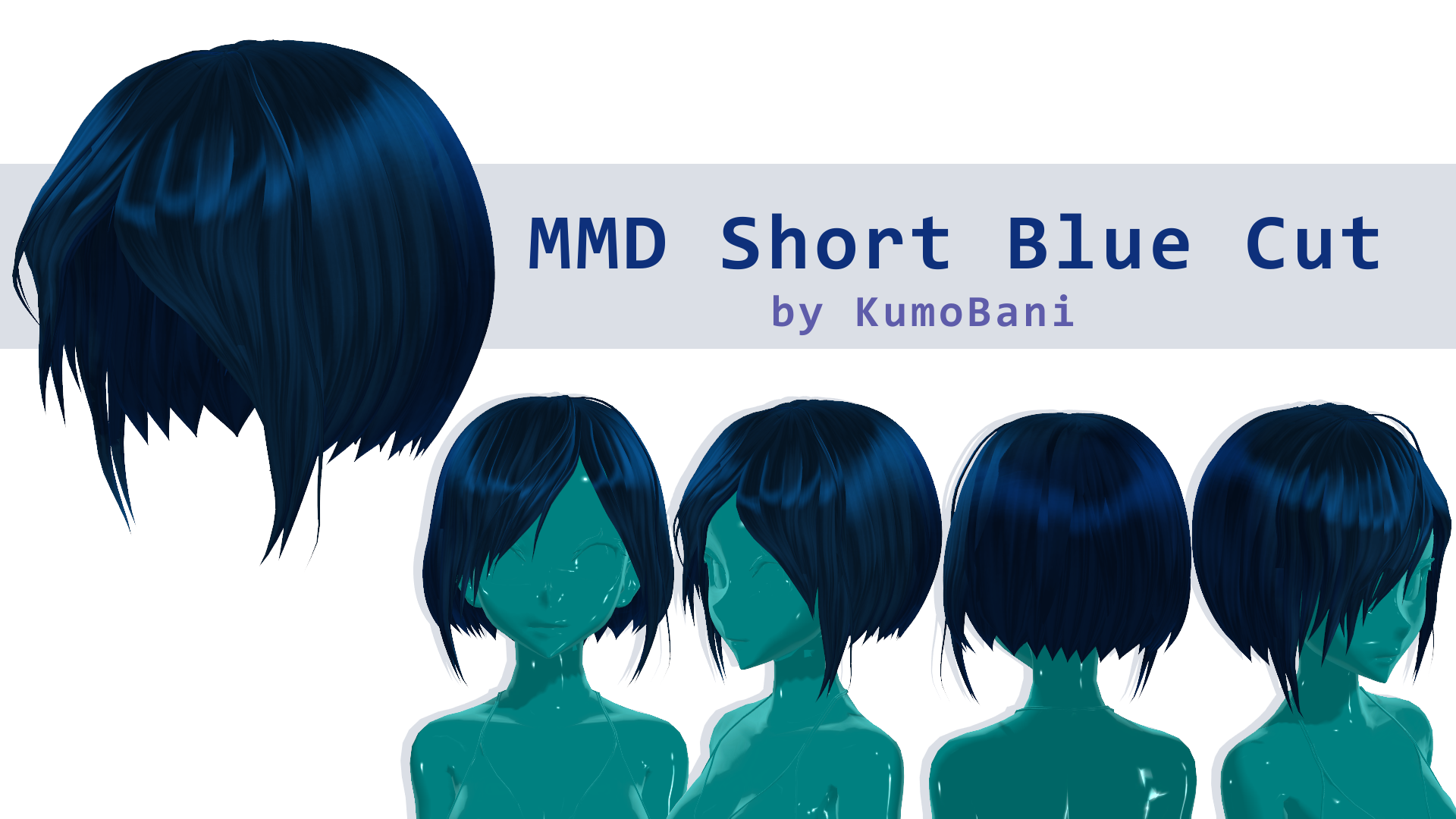 MMD Short Blue Cut by KumoBani ( kofi link ) by KumoBani on DeviantArt