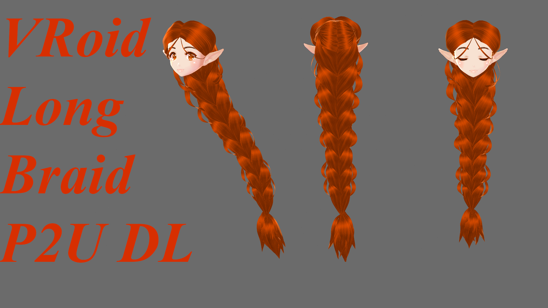 [VRoid Studio] Long Braid *P2U* DL by Zebracorn-chan on DeviantArt
