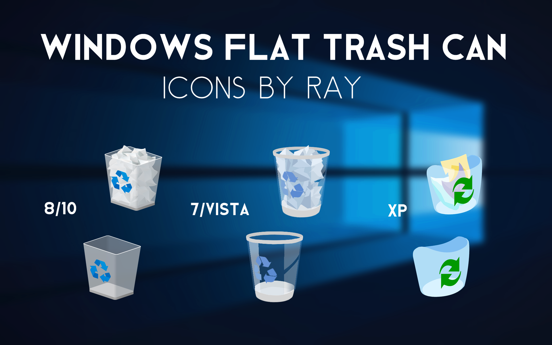 Windows Flat Trash Icons by Ray by Raiiy on DeviantArt