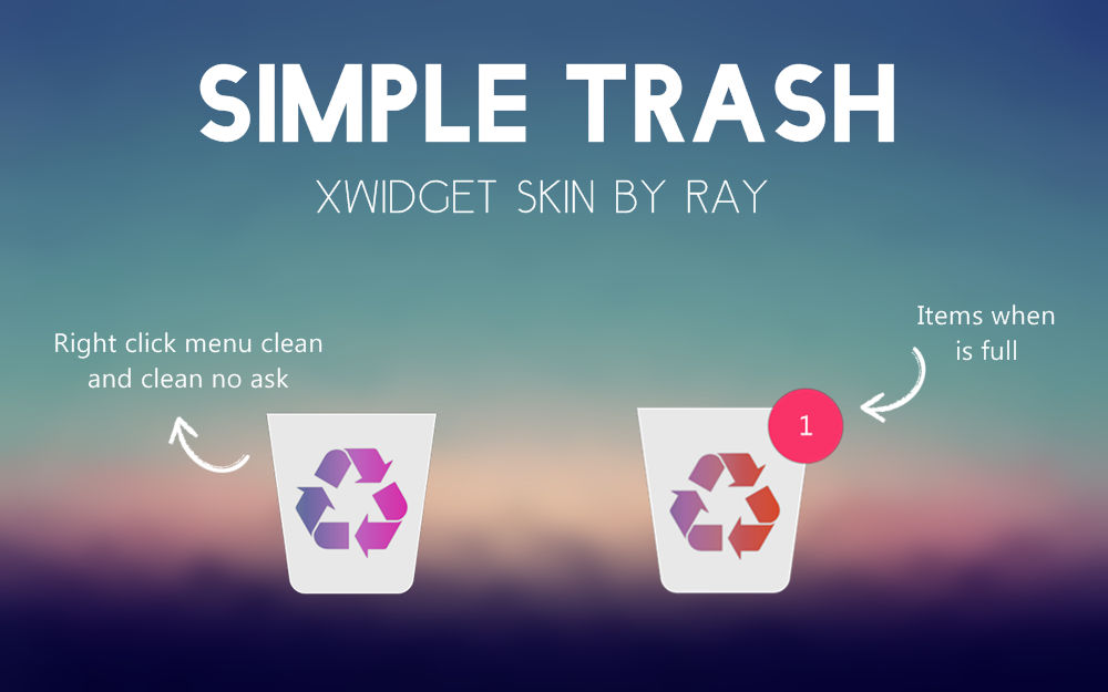 Simple Trash XWidget Skin by Ray by Raiiy on DeviantArt