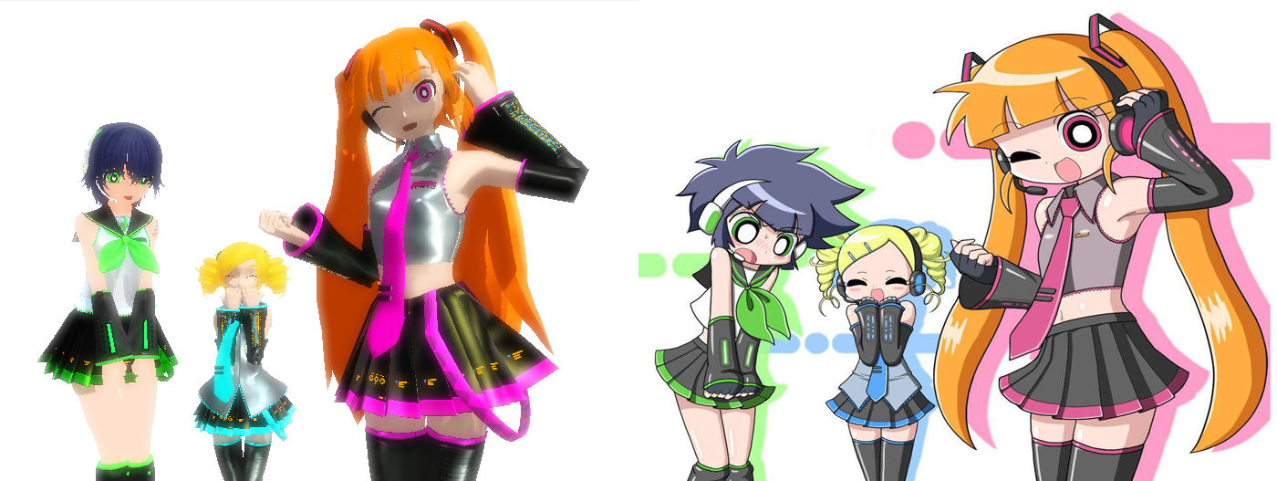 MMD Ppg Vocaloid DL (ZIP) by MANAKH on DeviantArt