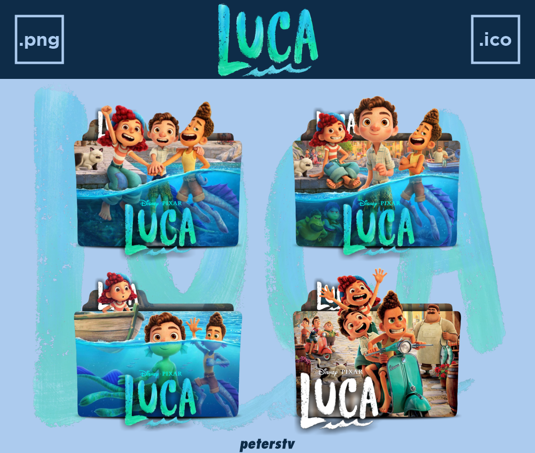 Luca 2021 Folder Icon Pack by peterstv on DeviantArt