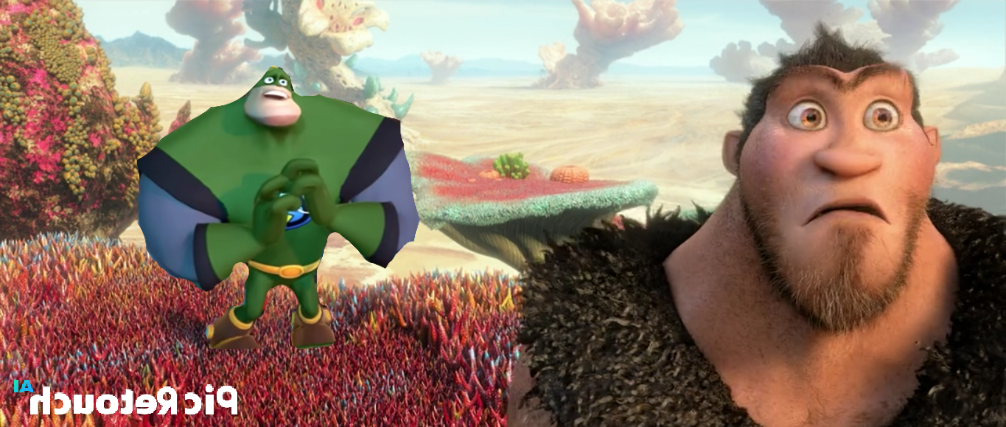 captain qwark visits the croods universe by TyMore2000 on DeviantArt