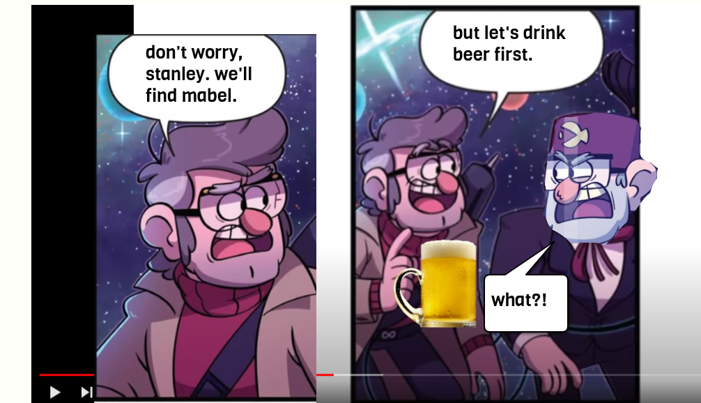 stanford's idea to drink beer by TyMore2000 on DeviantArt