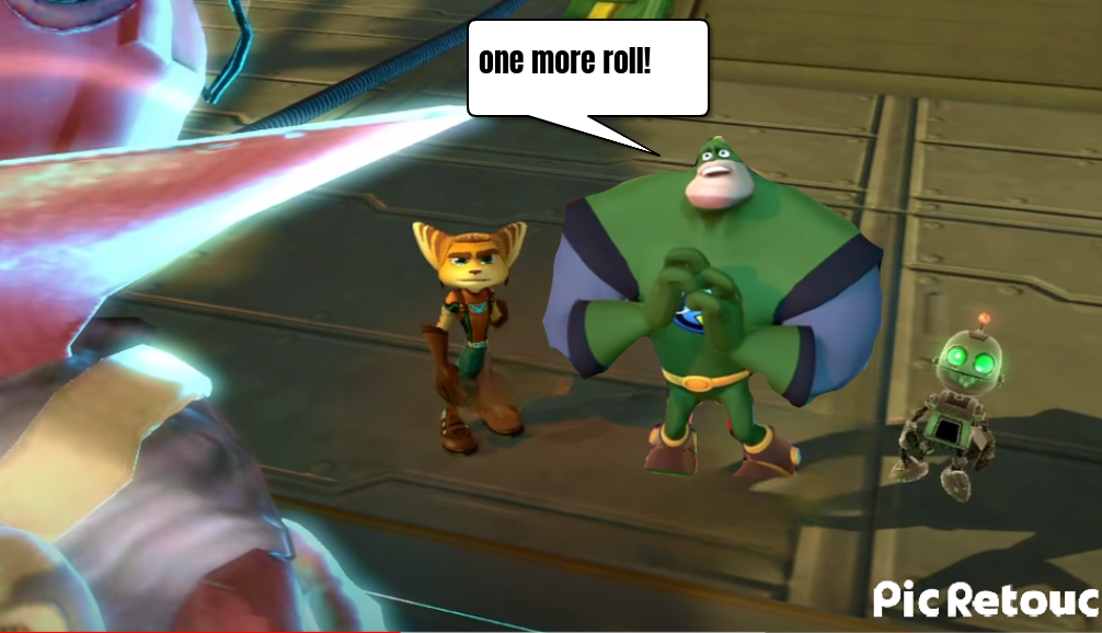 qwark yells one more roll by TyMore2000 on DeviantArt