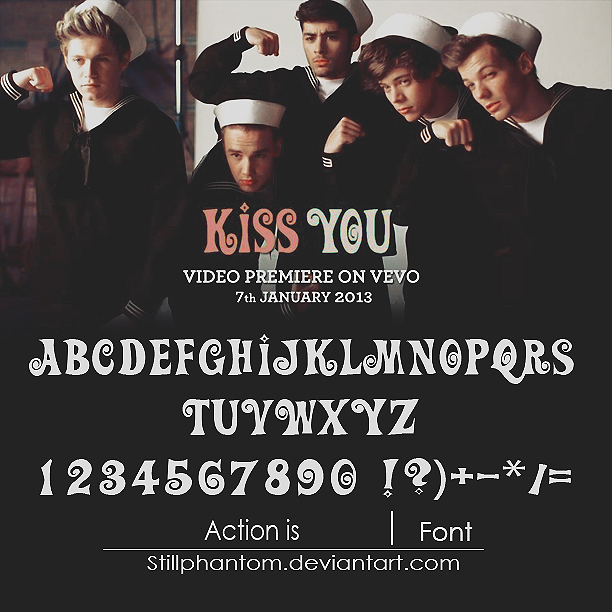 One Direction Lyric Drawings Kiss You