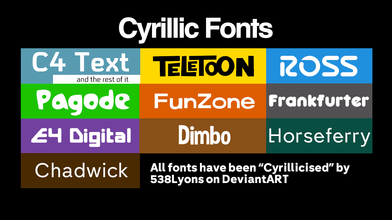 Cyrillic Fonts by DLEDeviant on DeviantArt