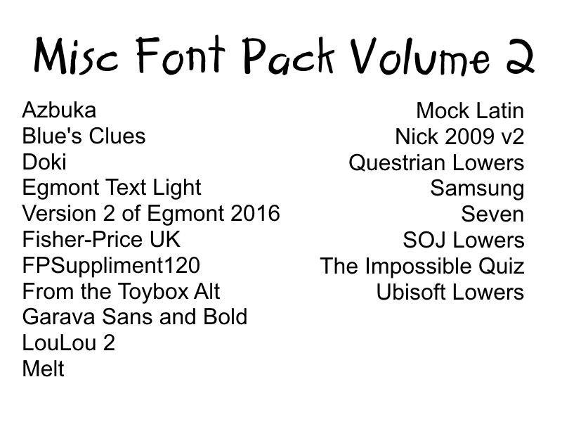 Misc Font Pack Vol 2 by DLEDeviant on DeviantArt