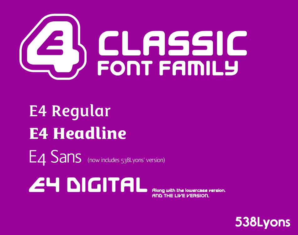 E4 Classic Font Family by DLEDeviant on DeviantArt