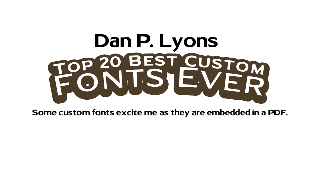 Top 20 Best Custom Fonts Ever by DLEDeviant on DeviantArt