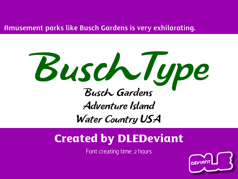 Busch Type by DLEDeviant on DeviantArt