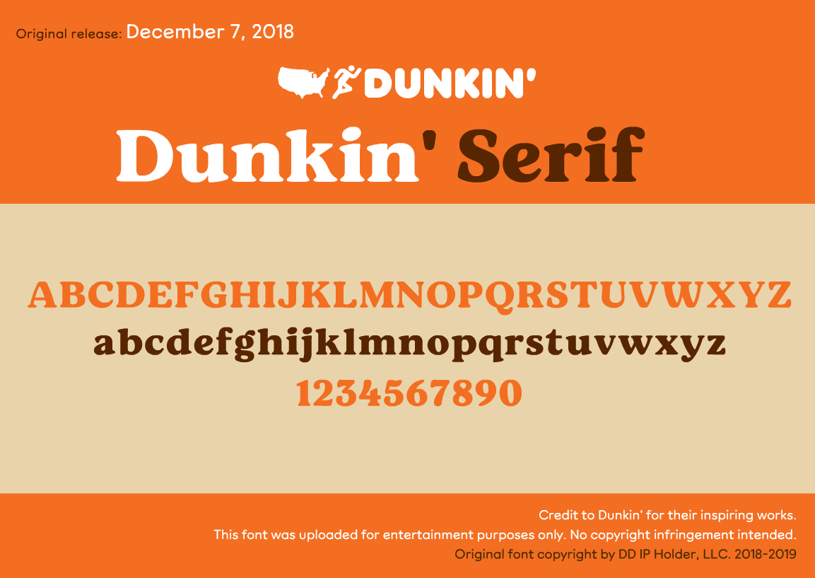 Dunkin's Serif Type by DLEDeviant on DeviantArt