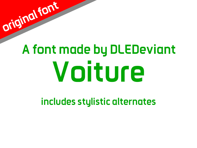 Voiture (Original Font) by DLEDeviant on DeviantArt