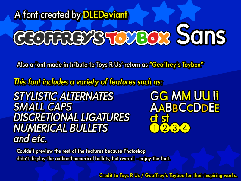 The sans font for a beloved toy store comeback. by DLEDeviant on DeviantArt