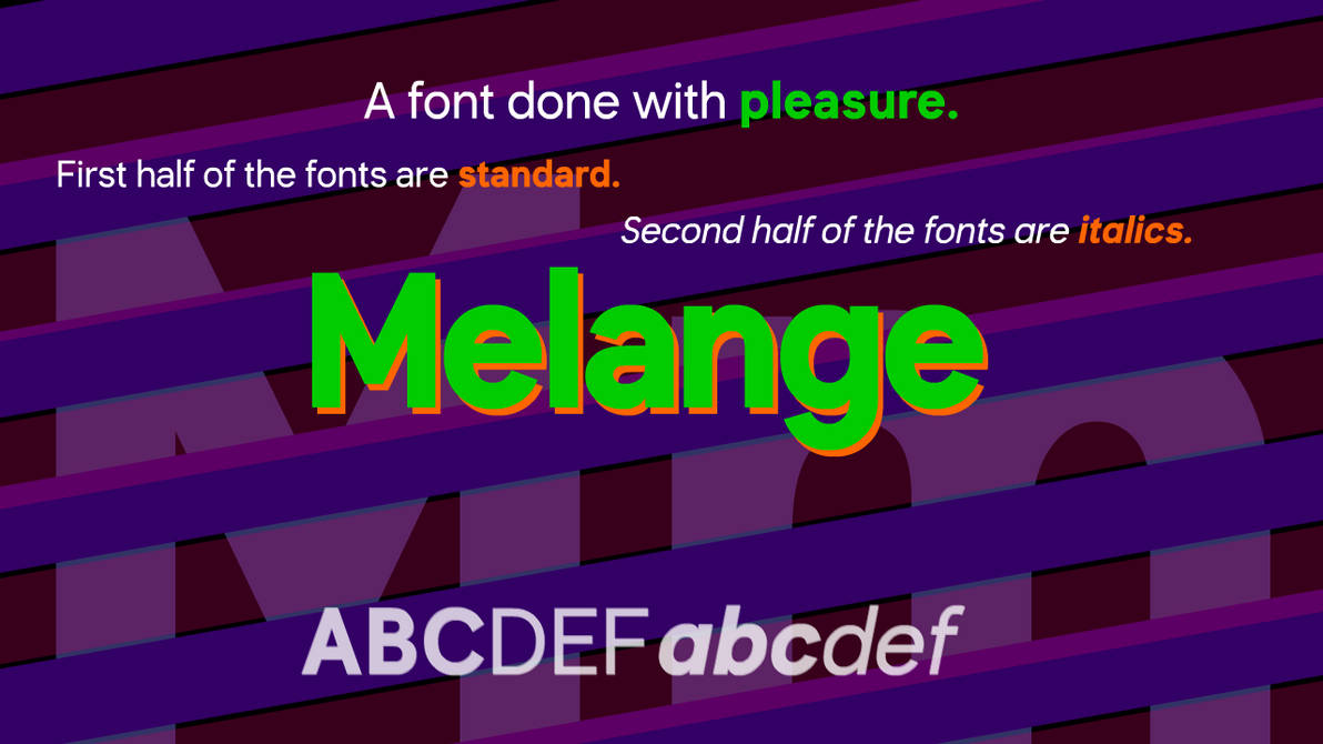 Melange (ORIGINAL FONT) by DLEDeviant on DeviantArt